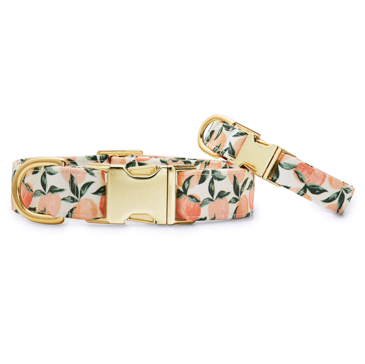 Peaches and Cream Dog Collar: XS/ Gold