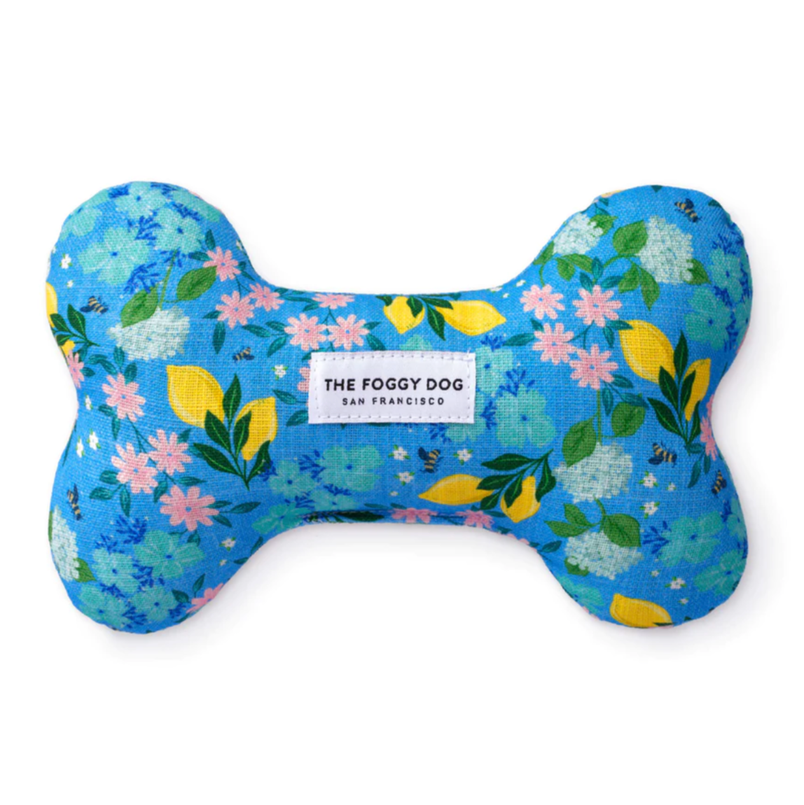 TFD x Simplified Bees in Bloom Squeaky Bone Dog Toy